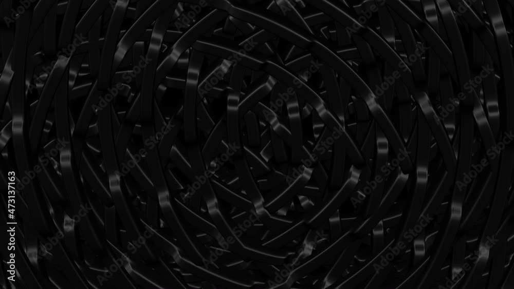 Futuristic geometric surface background animation. Interweaving of ...