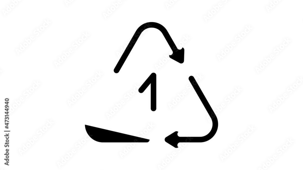 once reusing plastic packaging animated glyph icon once reusing plastic ...