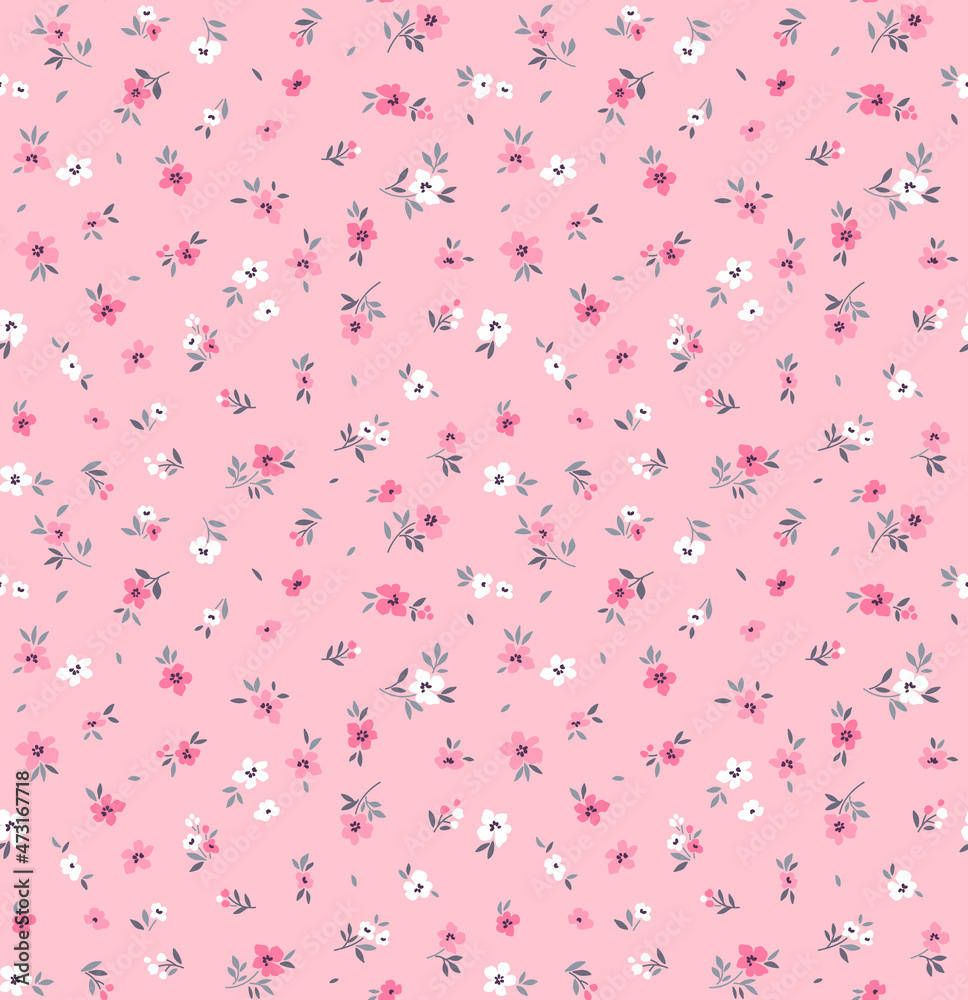 Seamless Pastel Color Vintage Tiny Flower Pattern Background | Best ...