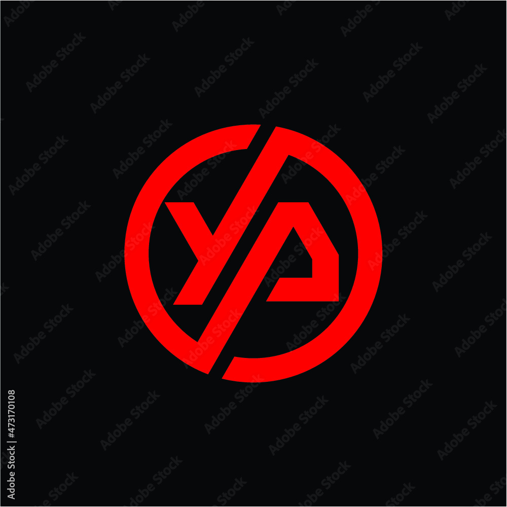 YA initials circle logo vector image Stock Vector | Adobe Stock