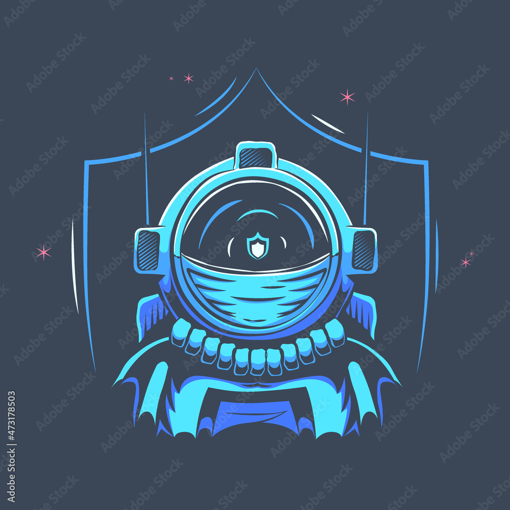 astronauts using masks cartoon Stock Vector | Adobe Stock