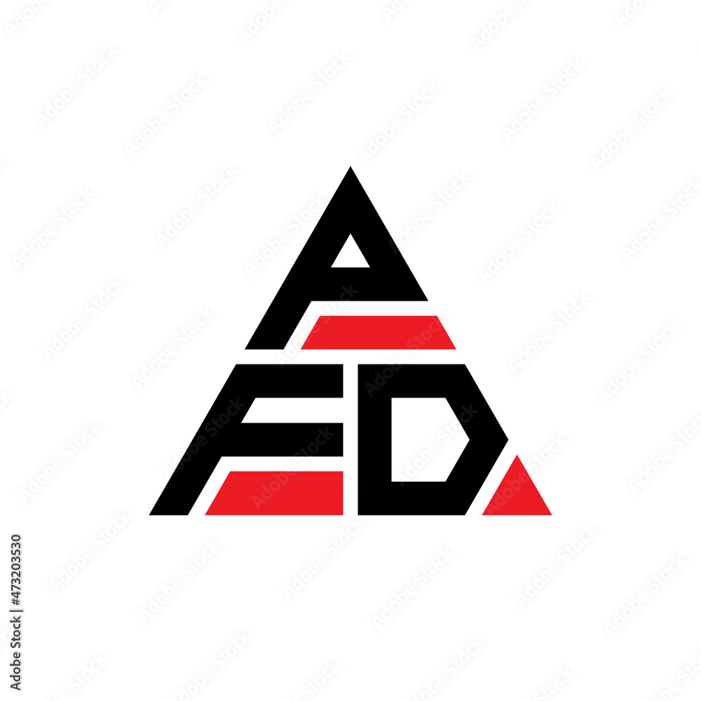PFD triangle letter logo design with triangle shape. PFD triangle logo ...