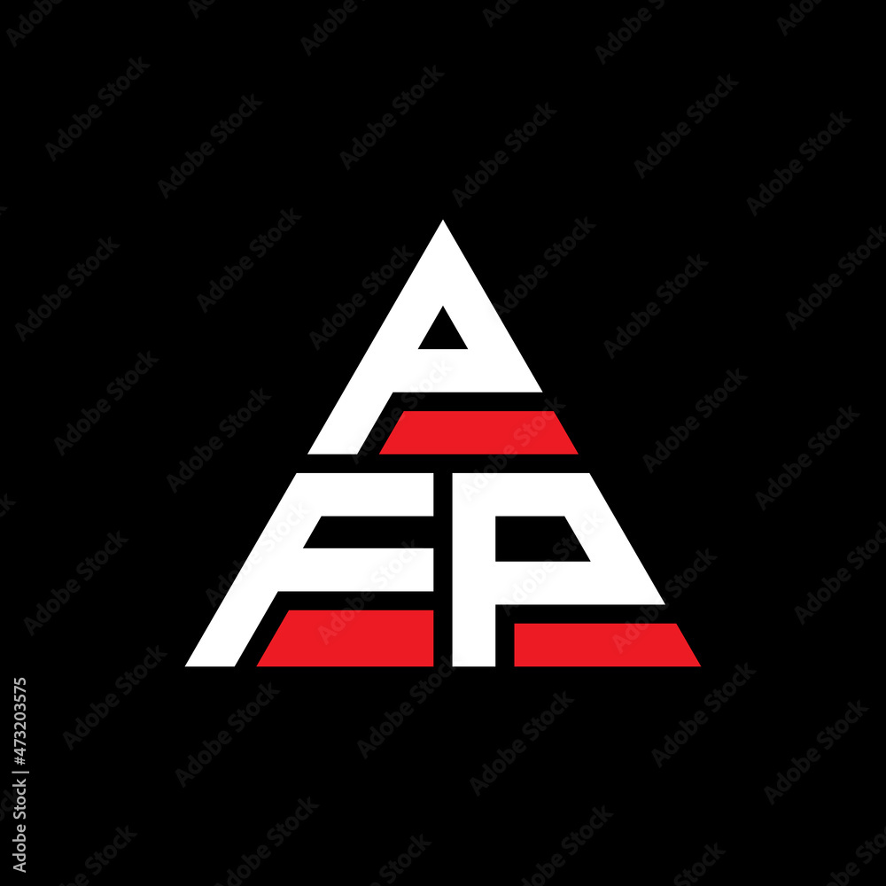 PFP triangle letter logo design with triangle shape. PFP triangle logo ...