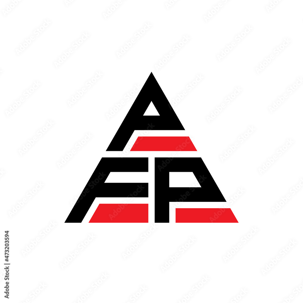 PFP triangle letter logo design with triangle shape. PFP triangle logo ...