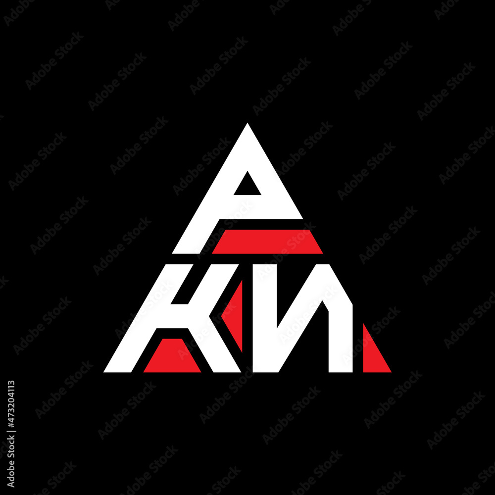 PKN triangle letter logo design with triangle shape. PKN triangle logo ...