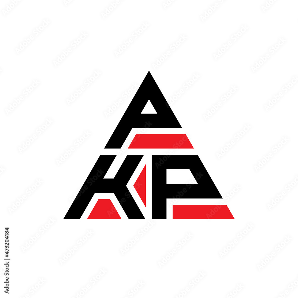 PKP triangle letter logo design with triangle shape. PKP triangle logo ...