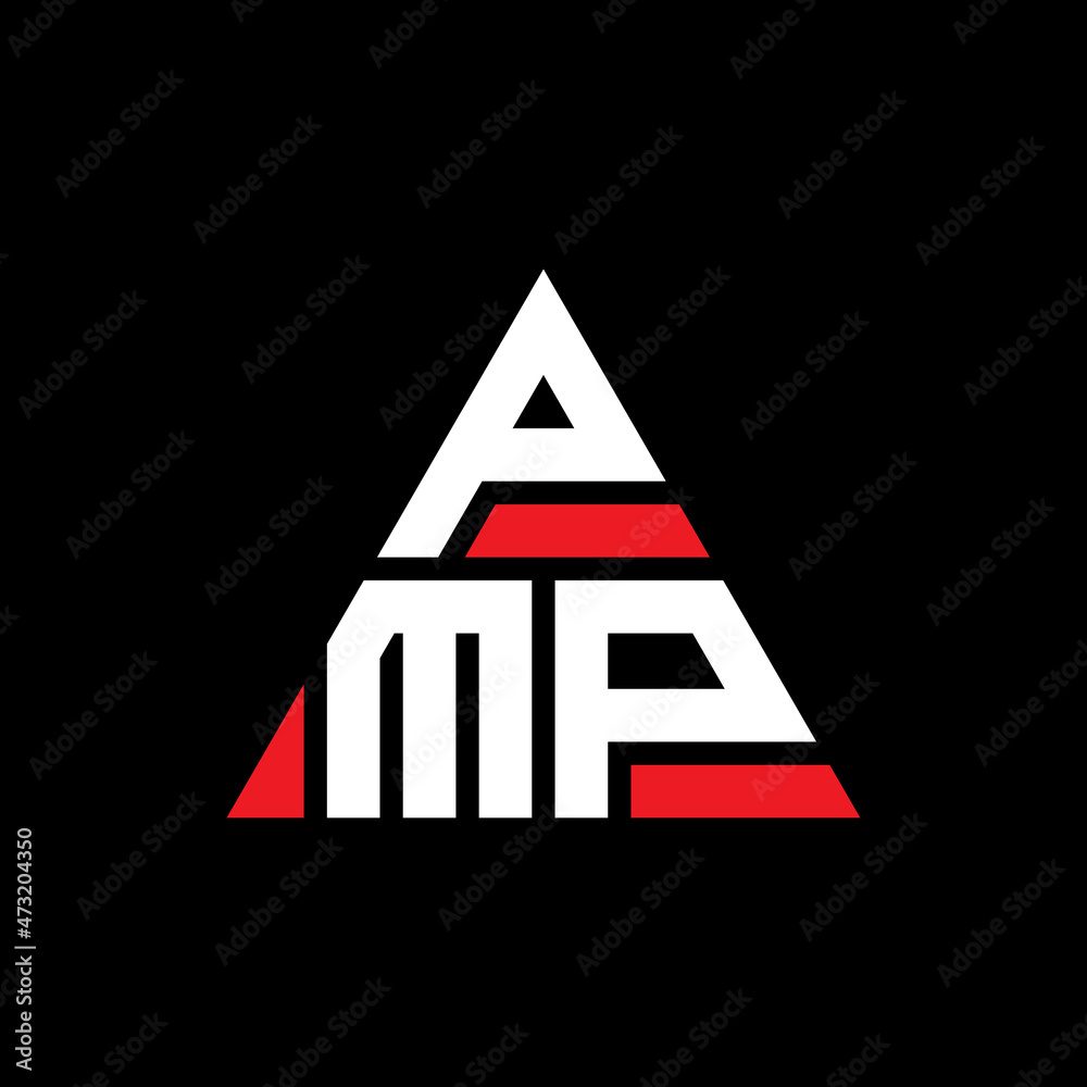 Vetor de PMP triangle letter logo design with triangle shape. PMP ...