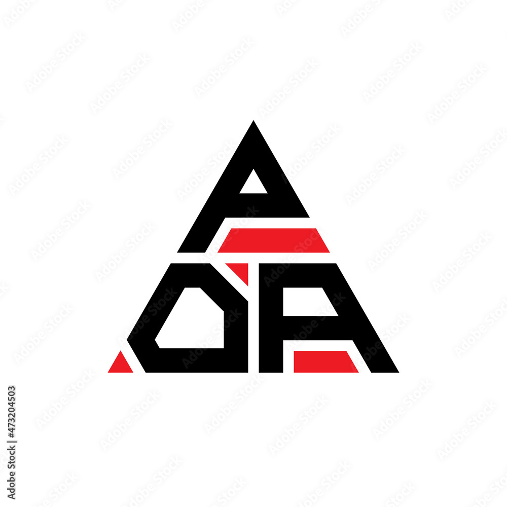 POA triangle letter logo design with triangle shape. POA triangle logo ...