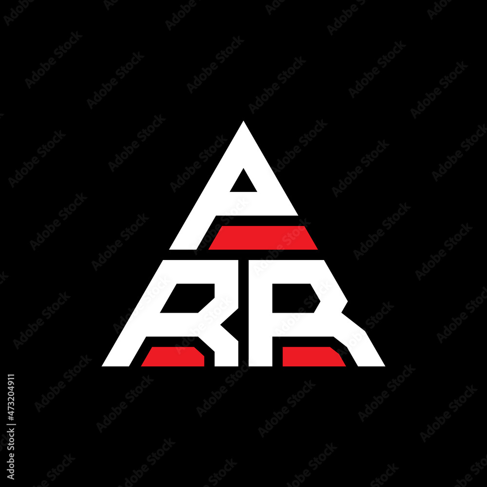 PRR triangle letter logo design with triangle shape. PRR triangle logo ...