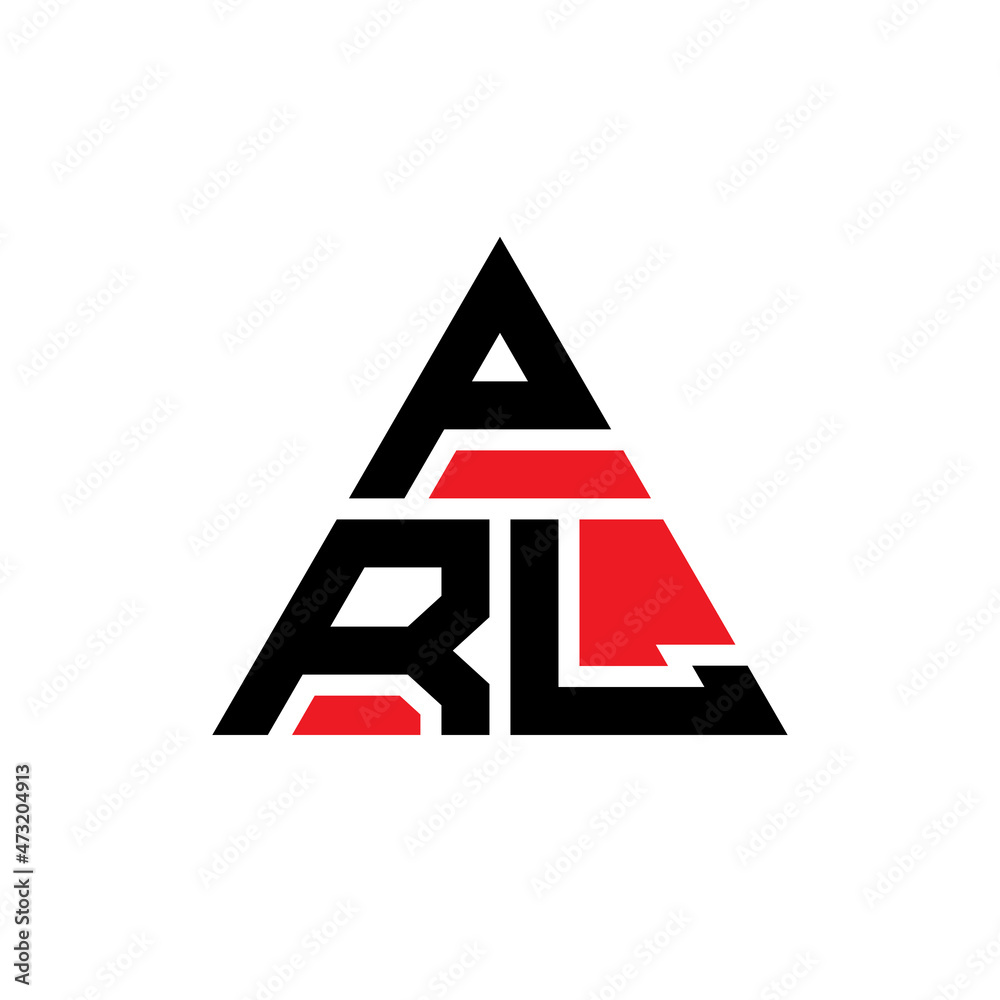 PRL triangle letter logo design with triangle shape. PRL triangle logo ...