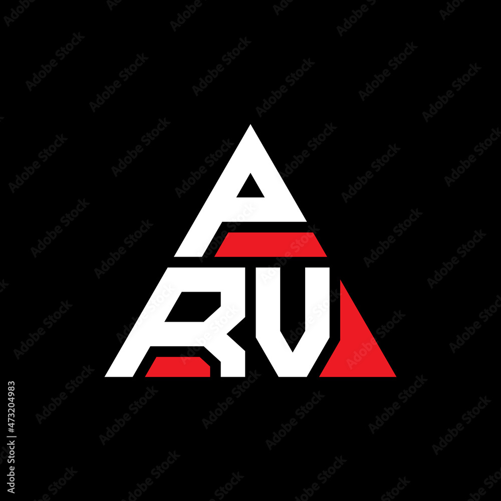 PRV triangle letter logo design with triangle shape. PRV triangle logo ...