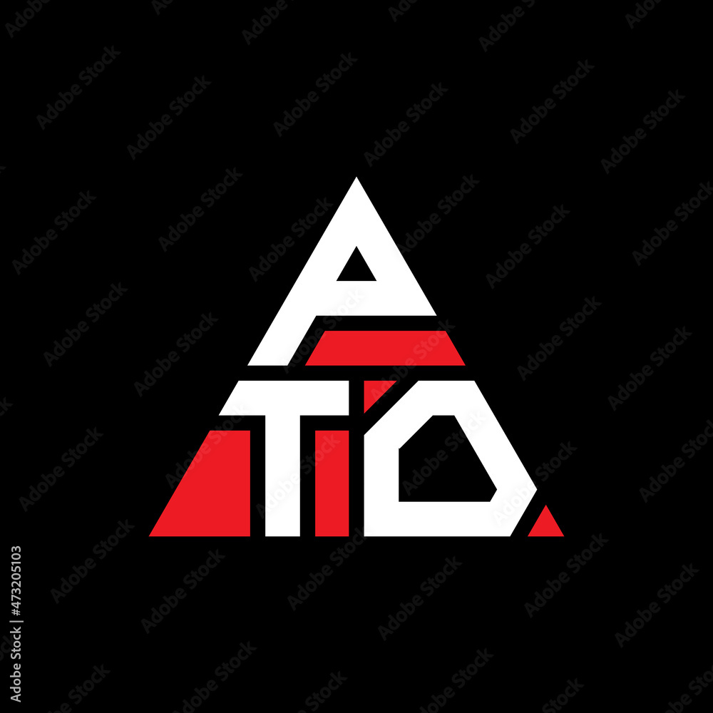 PTO triangle letter logo design with triangle shape. PTO triangle logo ...
