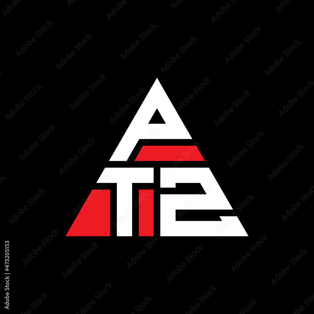 PTZ triangle letter logo design with triangle shape. PTZ triangle logo ...