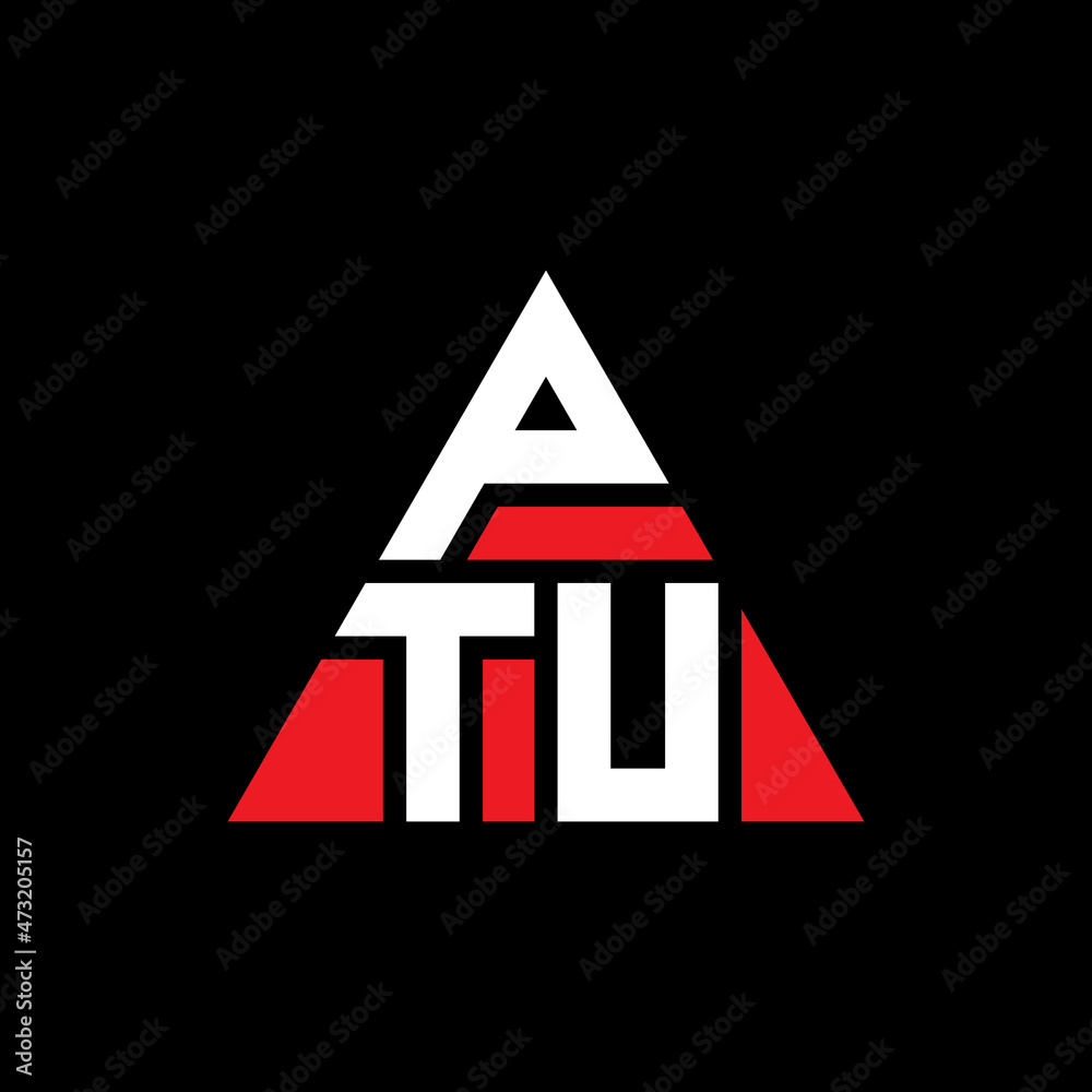 PTU triangle letter logo design with triangle shape. PTU triangle logo ...