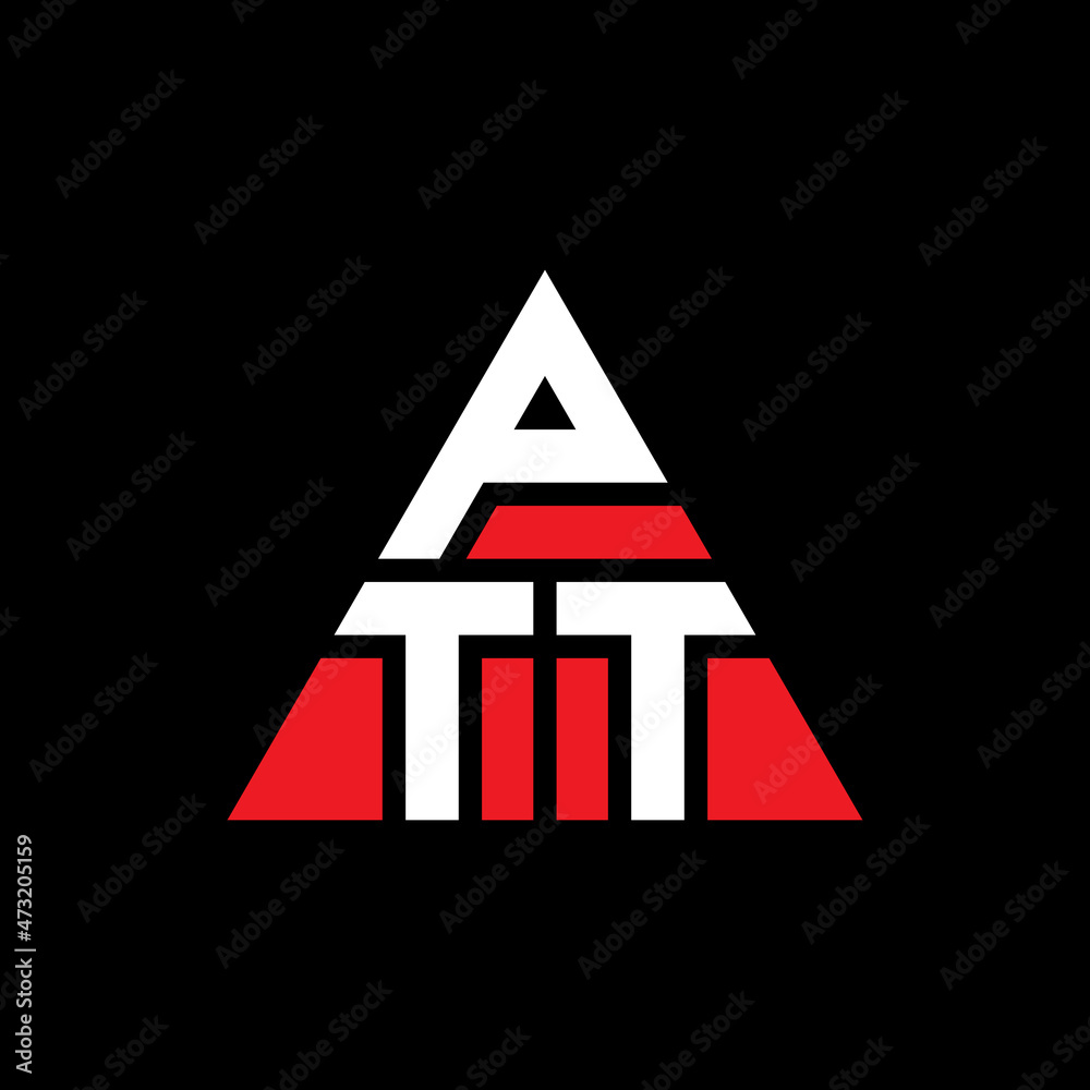 PTT triangle letter logo design with triangle shape. PTT triangle logo ...