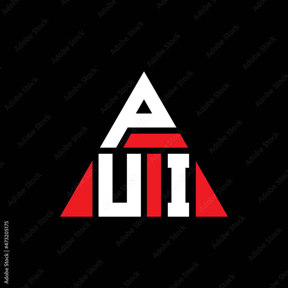 Vetor do Stock: PUI triangle letter logo design with triangle shape ...