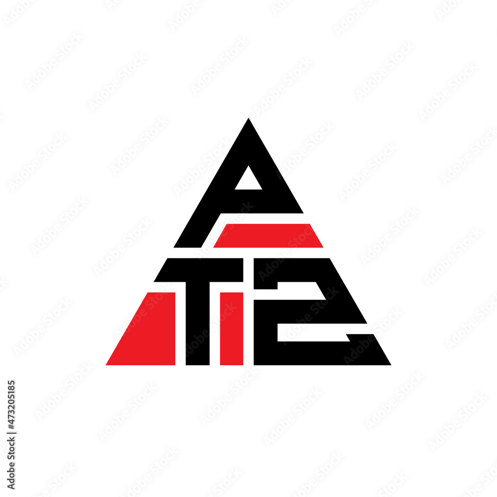 PTZ triangle letter logo design with triangle shape. PTZ triangle logo ...