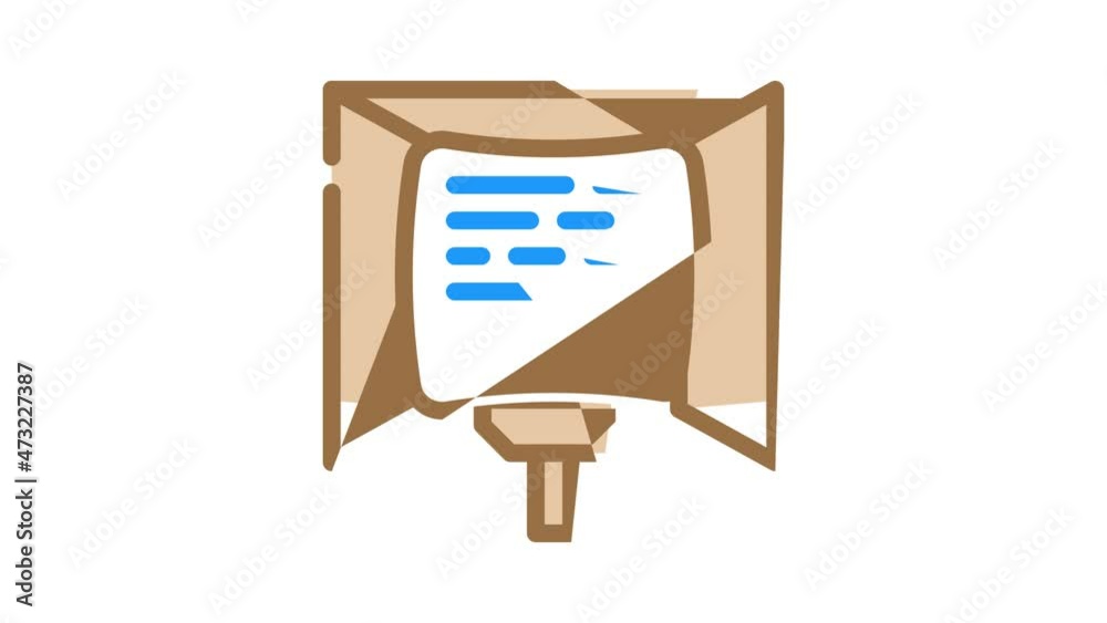 teleprompter electronic equipment animated color icon teleprompter ...