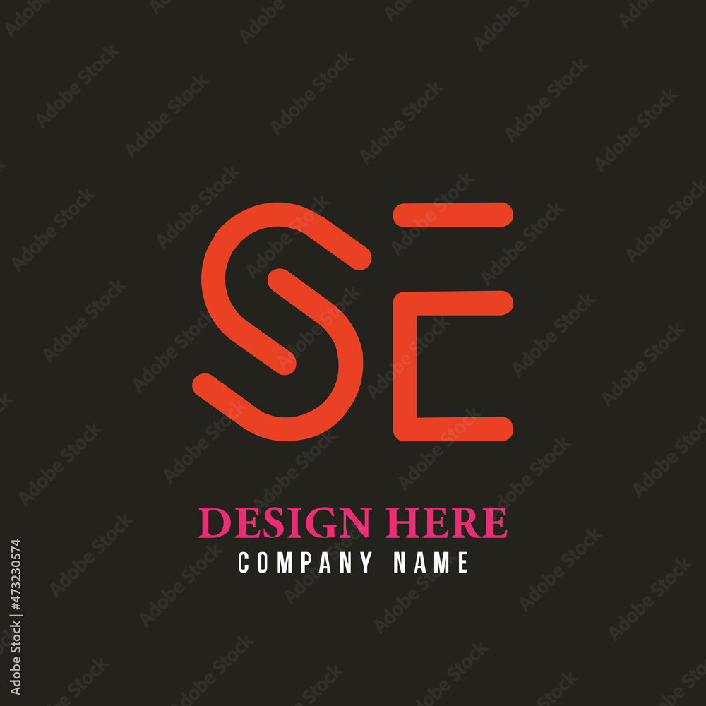 SE lettering logo is simple, easy to understand and authoritative Stock ...
