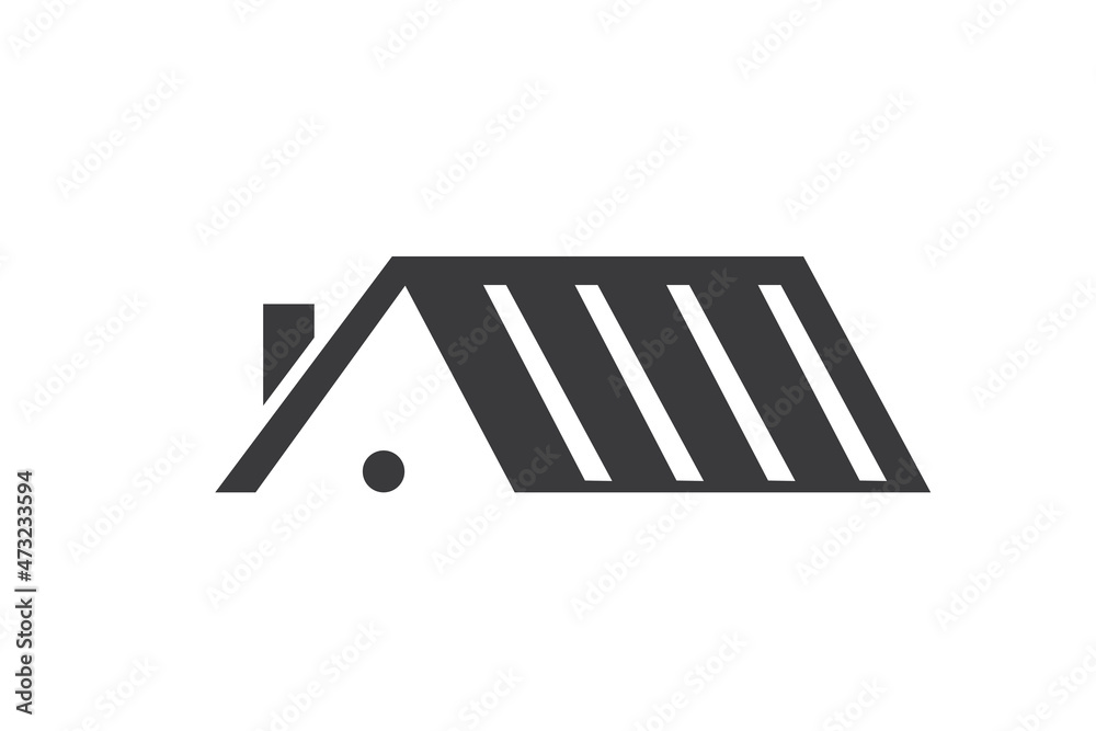 Roof house icon on white background for website, application, printing ...