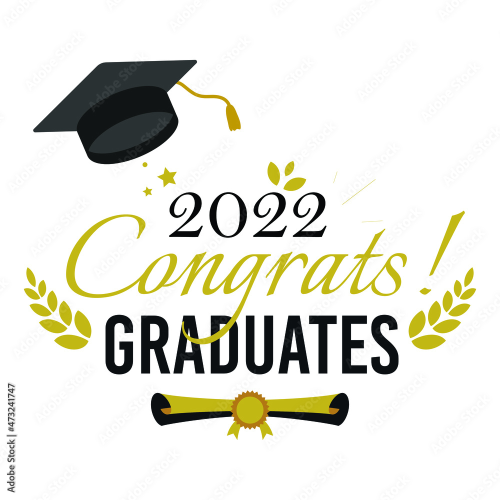 Class of 2022. Modern calligraphy. Vector illustration. Hand drawn ...