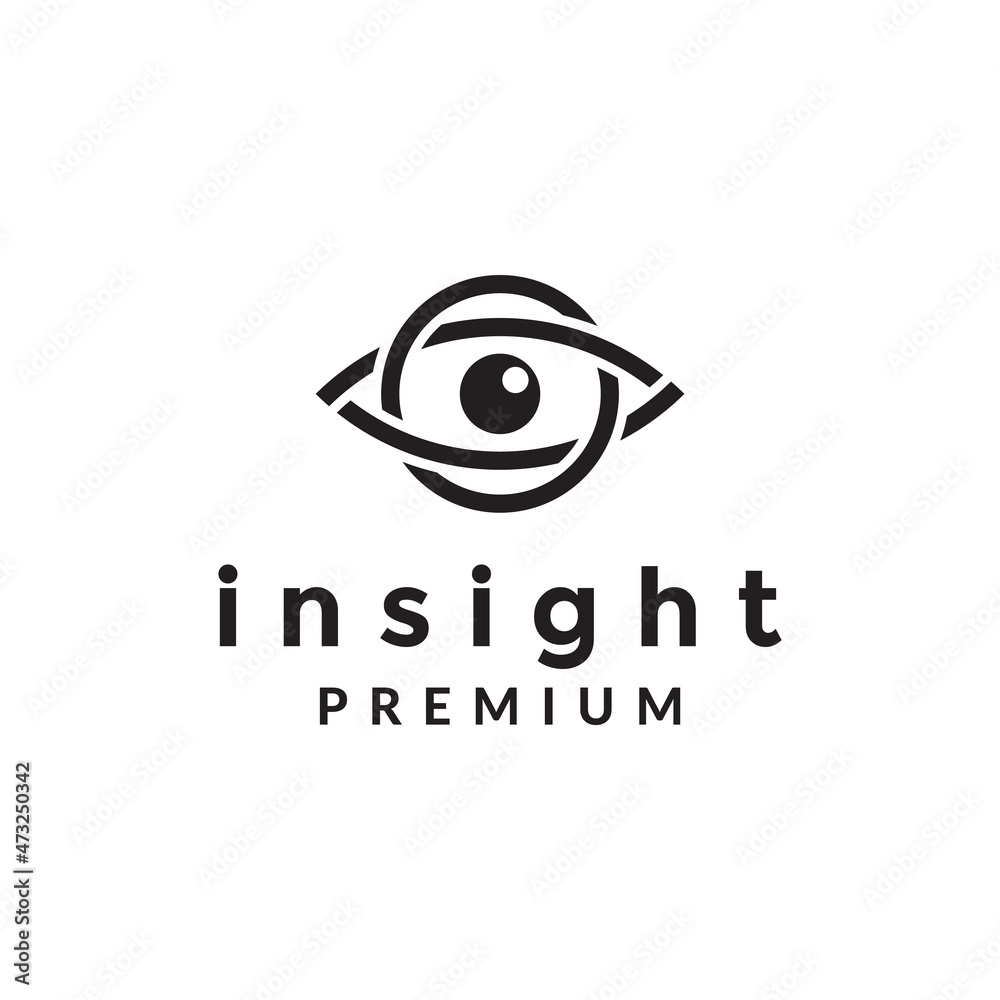 lines circle eye modern insight logo symbol icon vector graphic design ...
