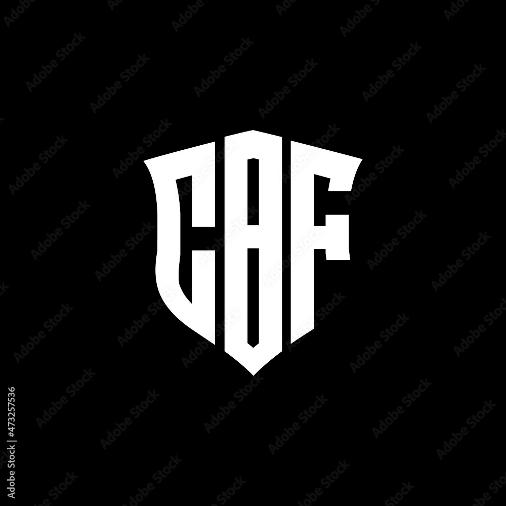 CBF letter logo design with black background in illustrator, vector ...