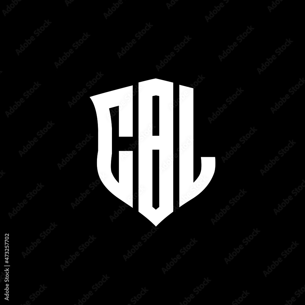 CBL letter logo design with black background in illustrator, vector ...
