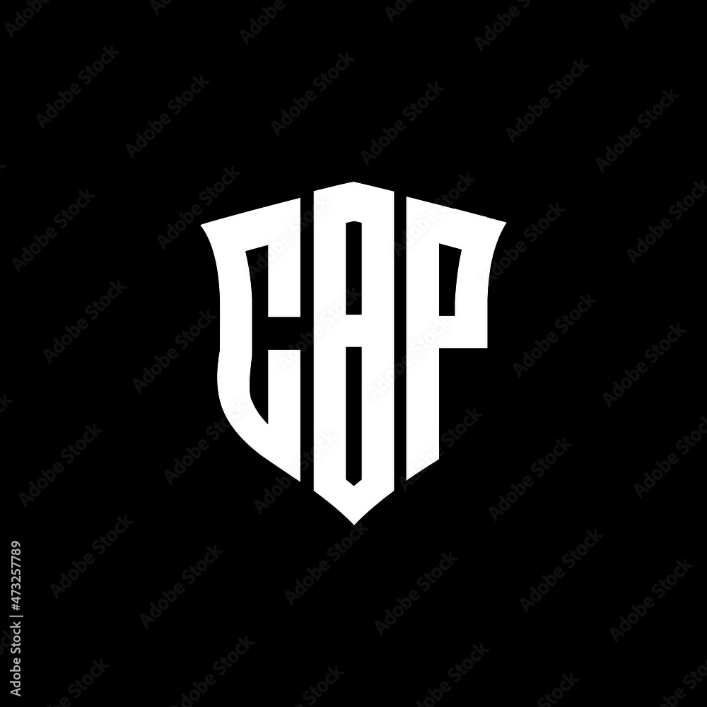 CBP letter logo design with black background in illustrator, vector ...
