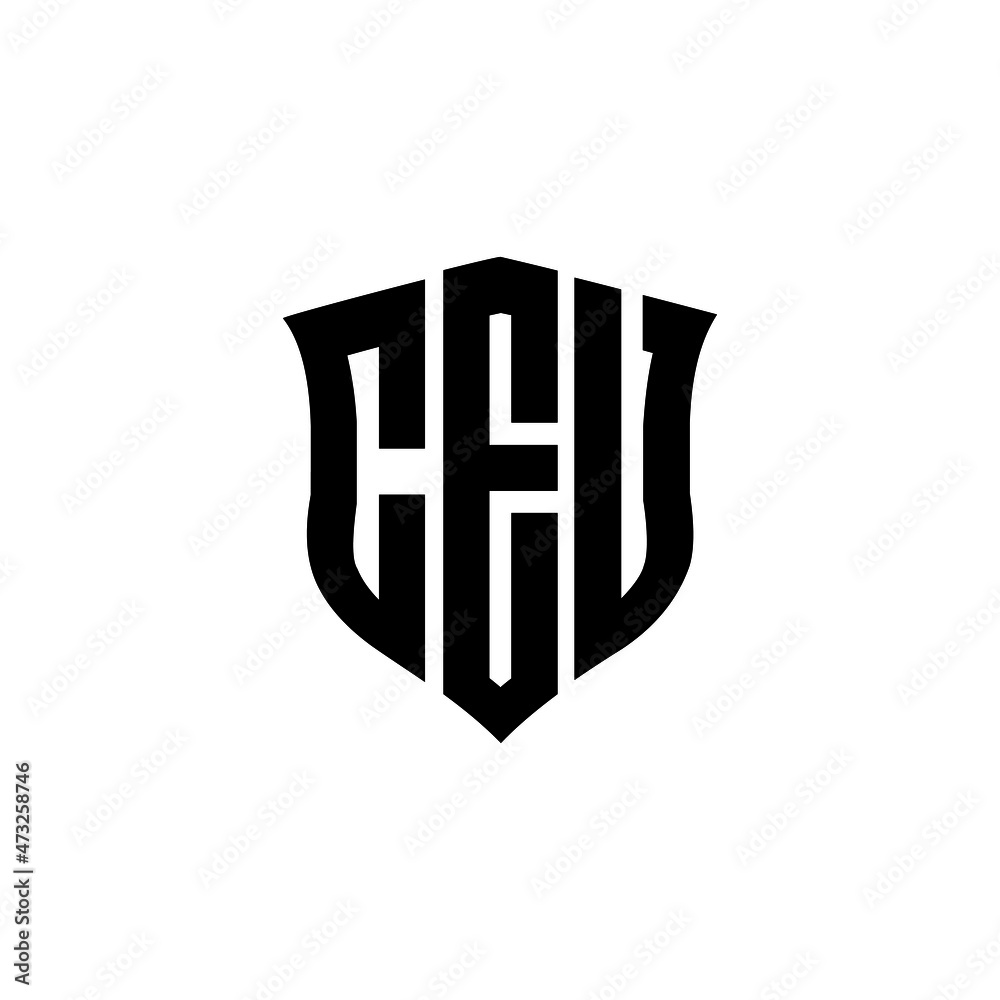 CEU letter logo design with white background in illustrator, vector ...