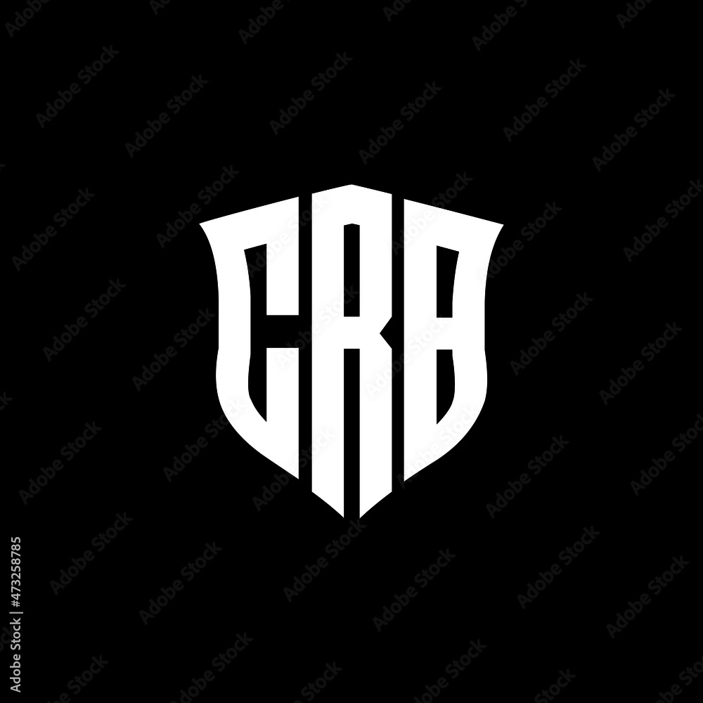Vecteur Stock CRB letter logo design with black background in ...