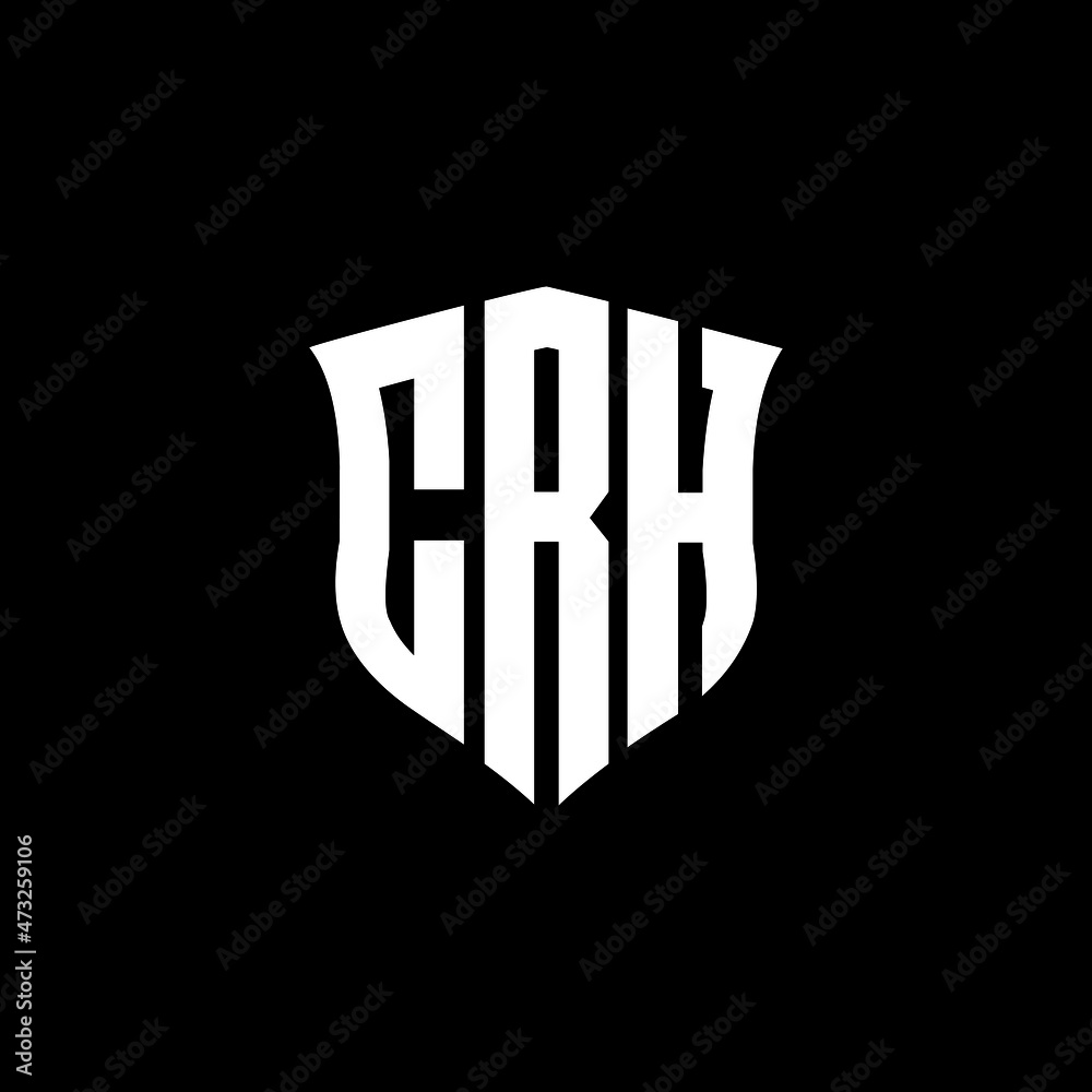 CRH letter logo design with black background in illustrator, vector ...