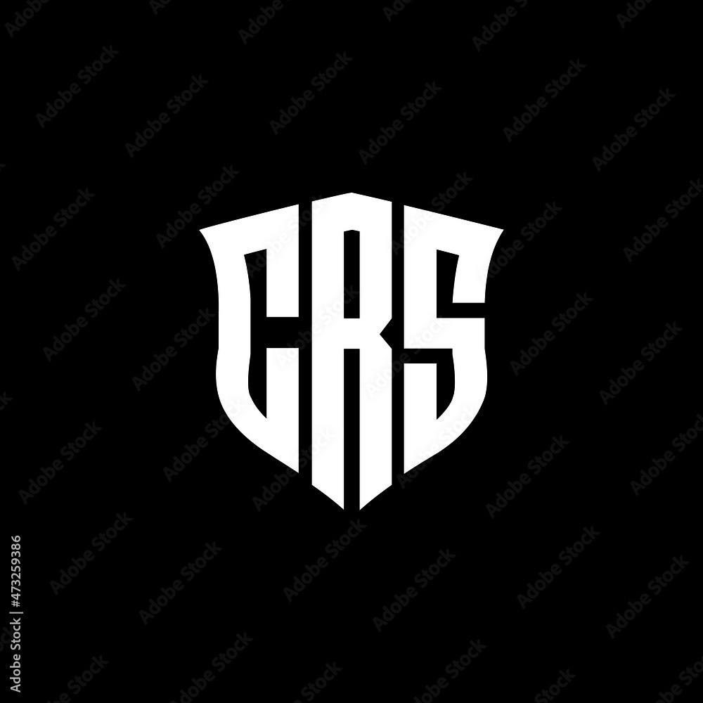 CRS letter logo design with black background in illustrator, vector ...