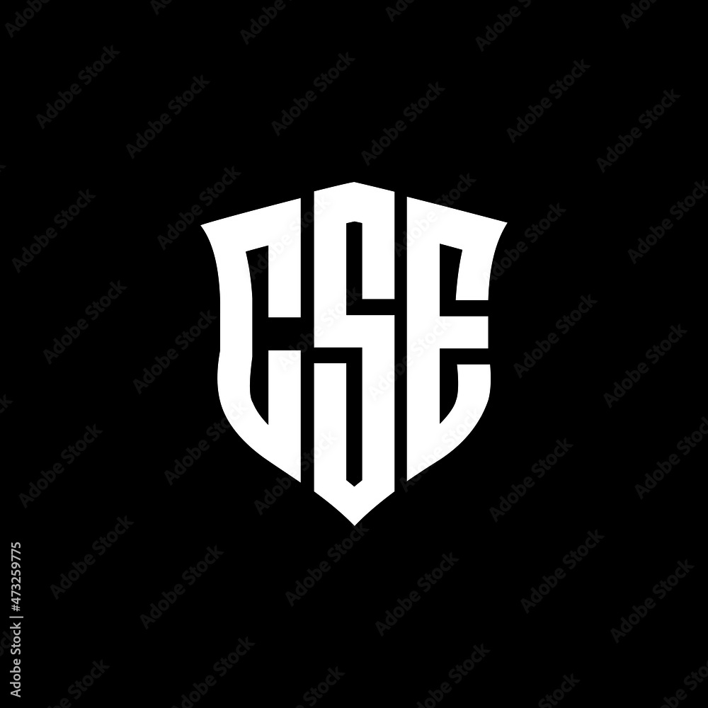 CSE letter logo design with black background in illustrator, vector ...