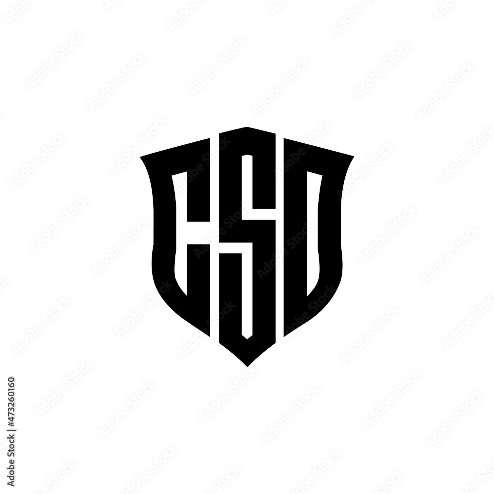 CSO letter logo design with white background in illustrator, vector ...