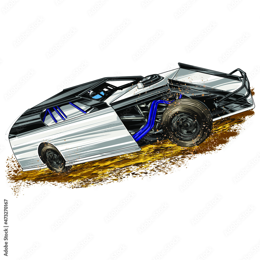racing car isolated on white background. off road adventure car vector ...