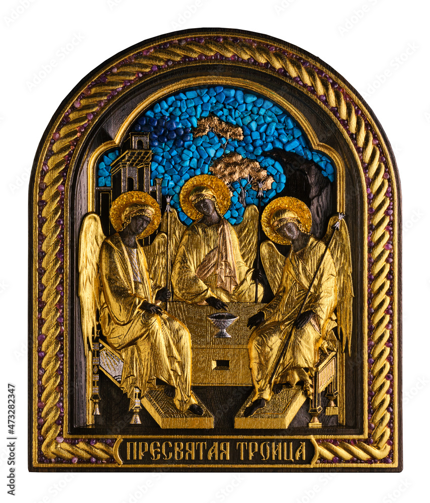 Church icon of the holy trinity. Stock Photo | Adobe Stock