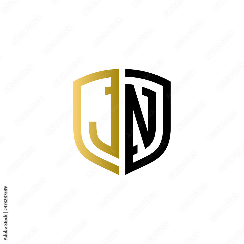 jn shield logo design vector icon Stock Vector | Adobe Stock