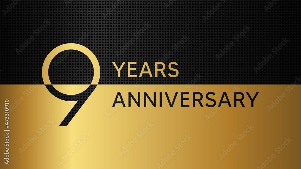 9th anniversary logo. Golden anniversary celebration emblem design for ...
