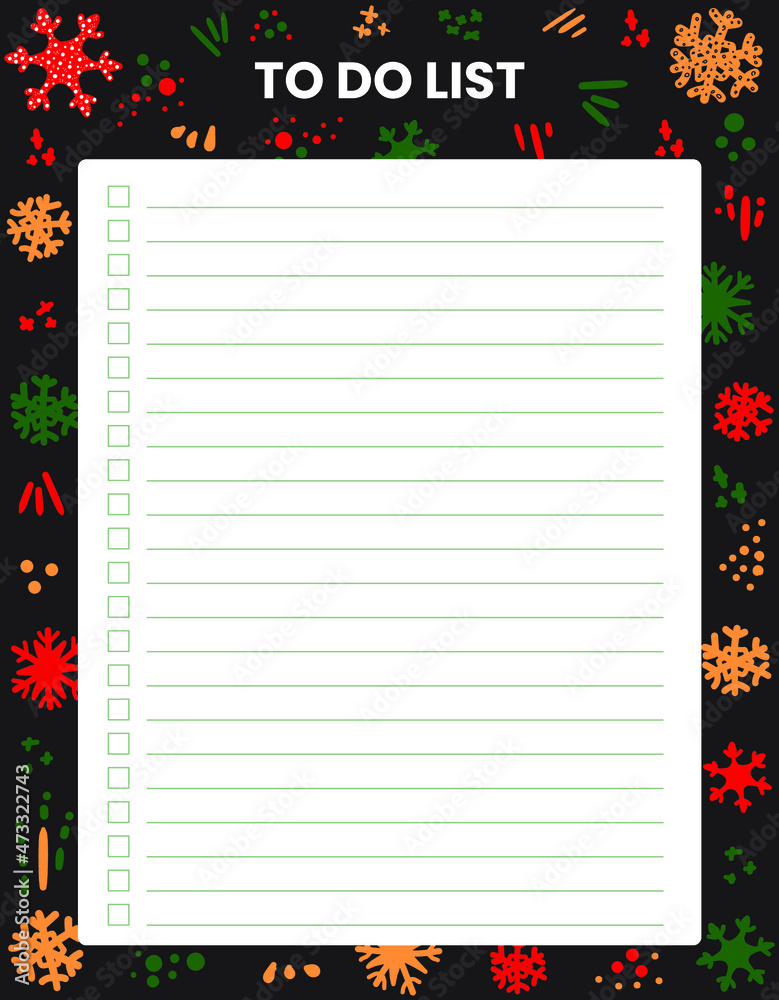 Winter background. Holidays, Christmas. Printable Weekly planner ...