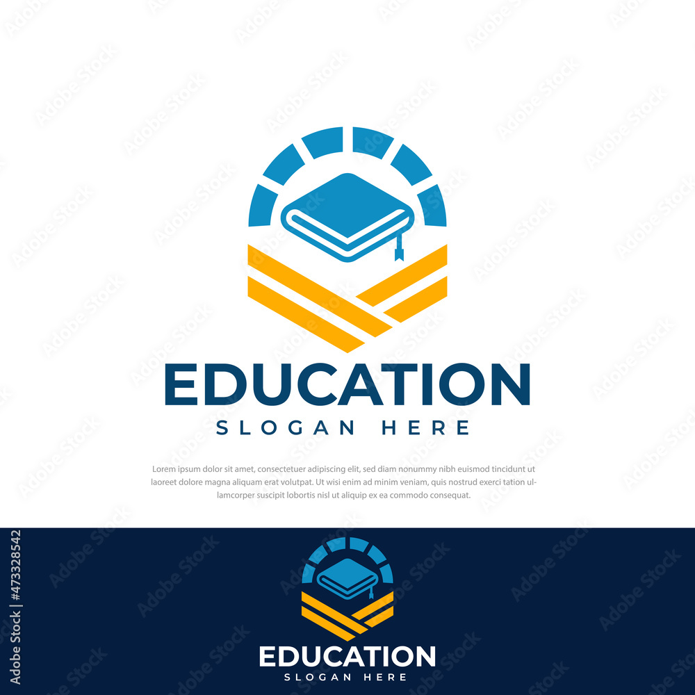 Educational Logo Design School book Vector illustration of education ...