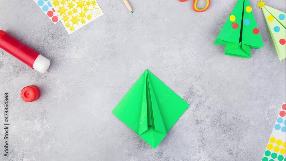 Step by step stop motion instructions how to make origami christmas ...
