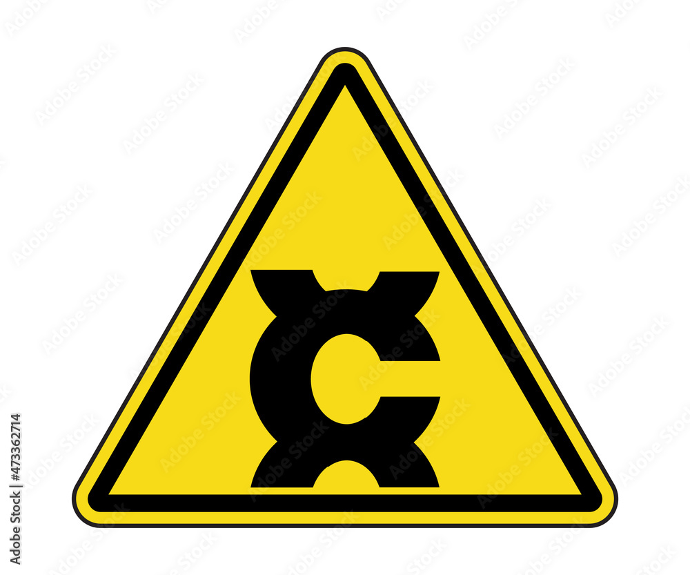 Carcinogen Warning Label. International Carcinogen Hazard Symbol. Stock ...