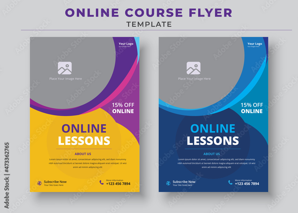 Course Flyer Template, Online Class Flyers, Education Flyer, Online ...