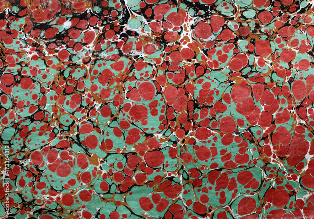 Earth tone colored, Battal Ebru or Somaki art. Traditional Turkish Ebru ...