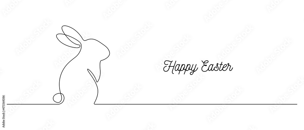 Cute Easter Bunny Silhouette