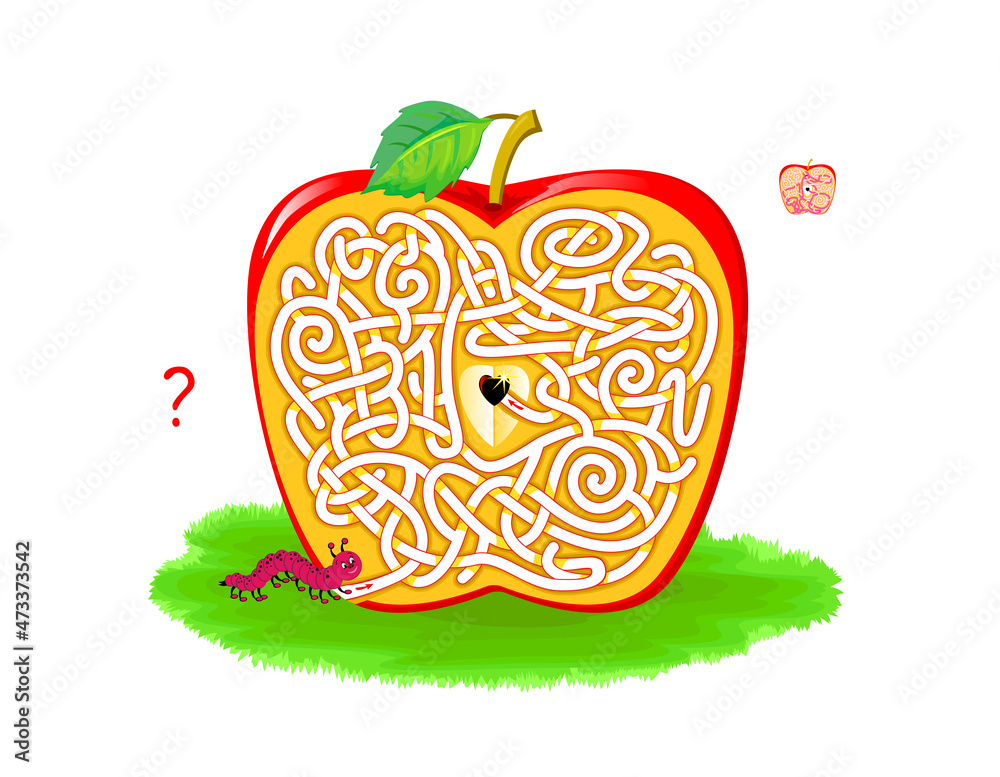 Vetor de Logic puzzle game with labyrinth for children and adults. Help ...