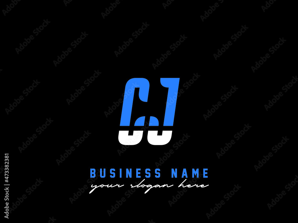 CJ Logo Images, Letter CJ c j logo monogram emblem style with Colorful ...