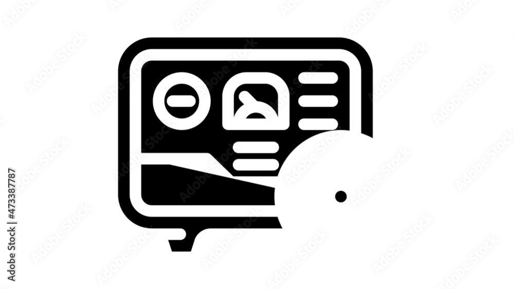 gas meter fuel indicator animated glyph icon gas meter fuel indicator ...