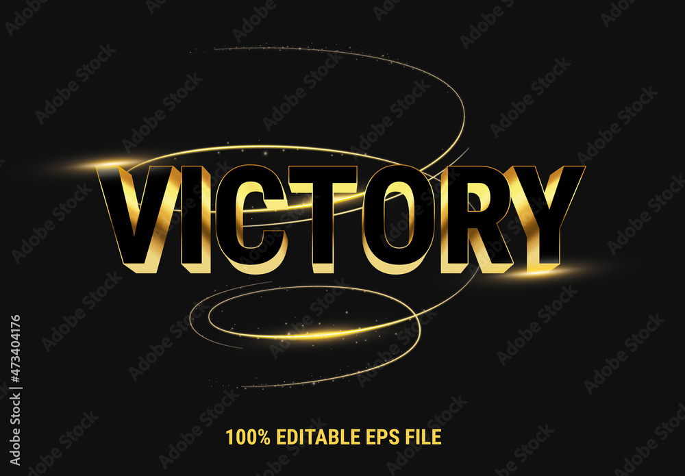 Golden Color Text Effect Stock Template | Adobe Stock